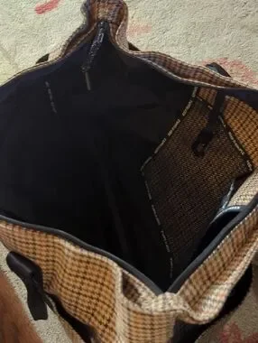 Mr. Simple | Bags | Mr Simple Jasper Tote Bag Large Charcoal Tan ...
